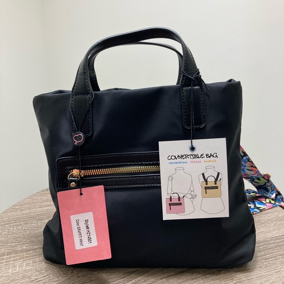 like dreams | Bags | Like Dreams Black Nylon Convertible Backpackpurse ...